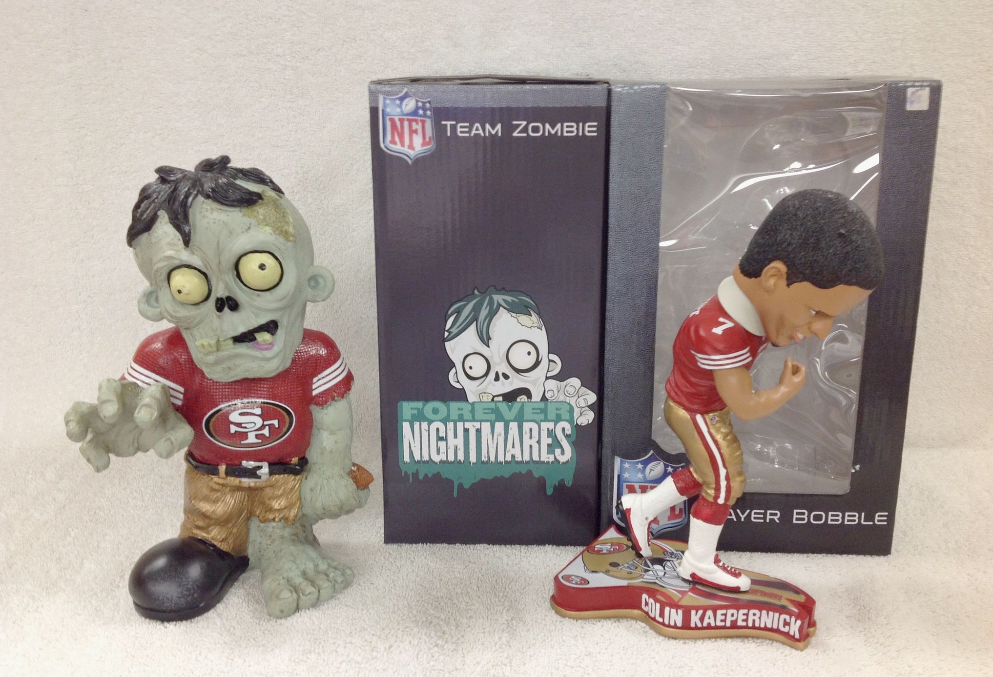Colin Kaepernick Bobblehead and 49ers Zombie — BobblesGalore