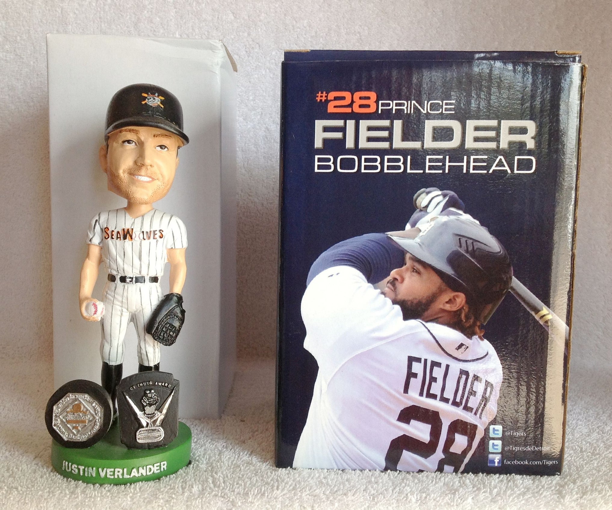 Prince Fielder Justin Verlander Bobblehead Set — BobblesGalore