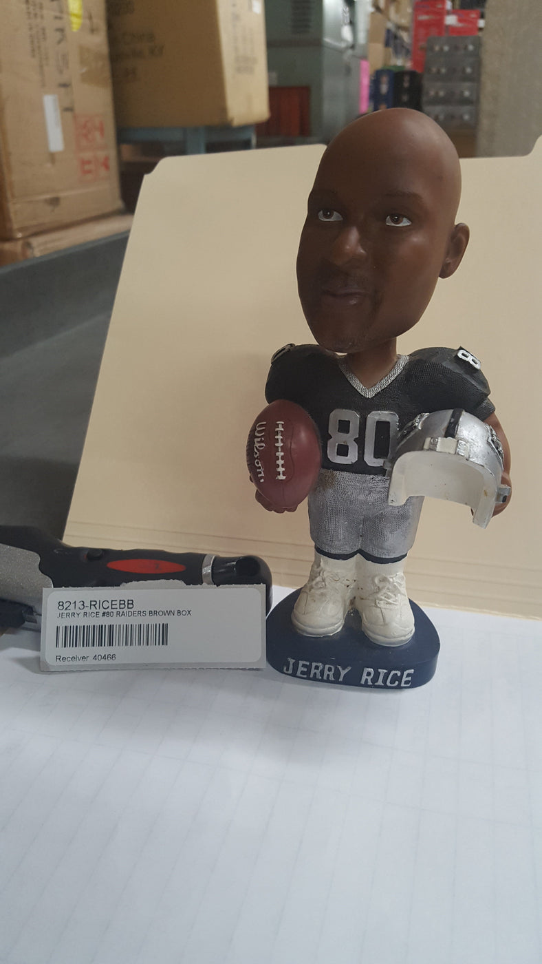JERRY RICE #80 RAIDERS BROWN BOX Bobblehead — BobblesGalore