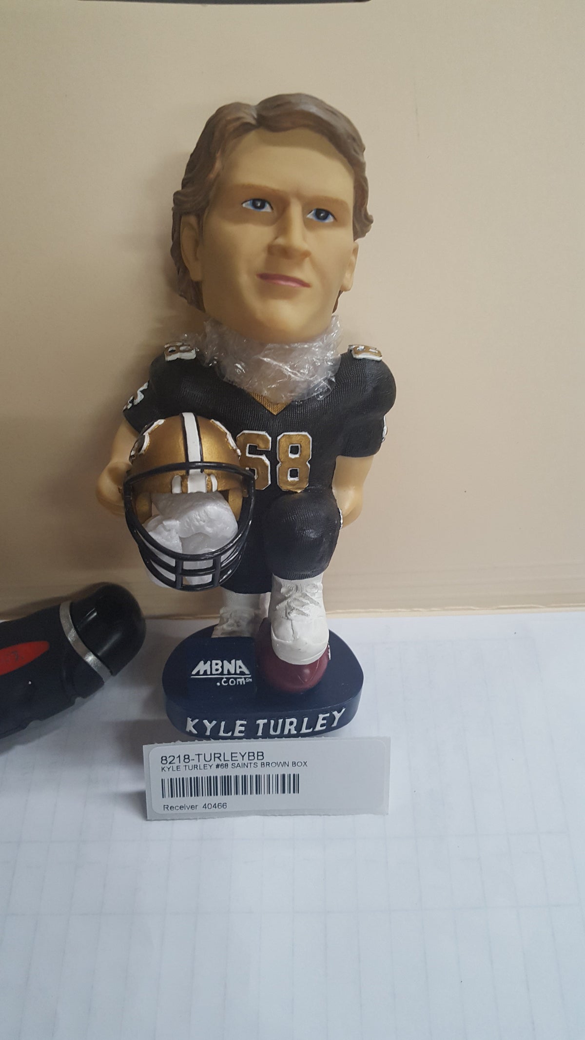 KYLE TURLEY #68 SAINTS BROWN BOX Bobblehead — BobblesGalore