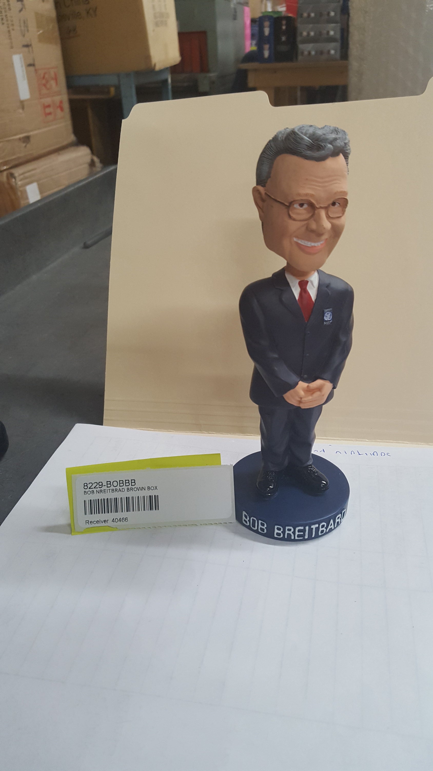 BOB BREITBARD BROWN BOX Bobblehead — BobblesGalore